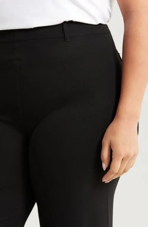 Lyssé High Waist Wide Leg Ponte Ankle Pants - Black