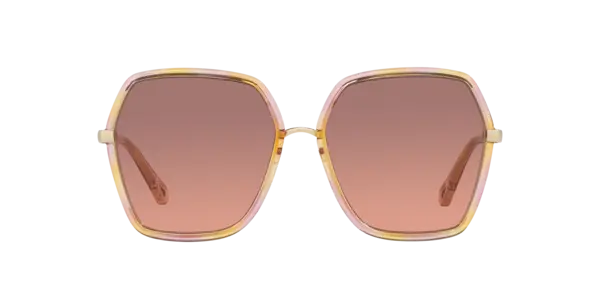 Chloé Tortoiseshell Octagon Sunglasses - Red