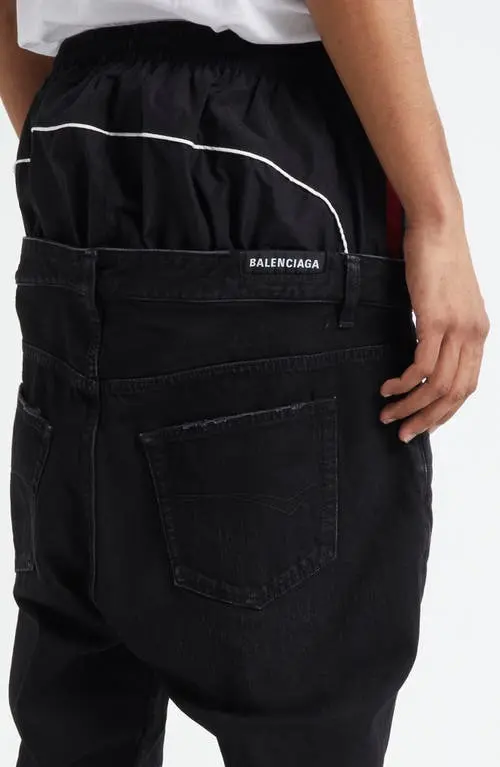 Balenciaga Layered Flare Leg Jeans