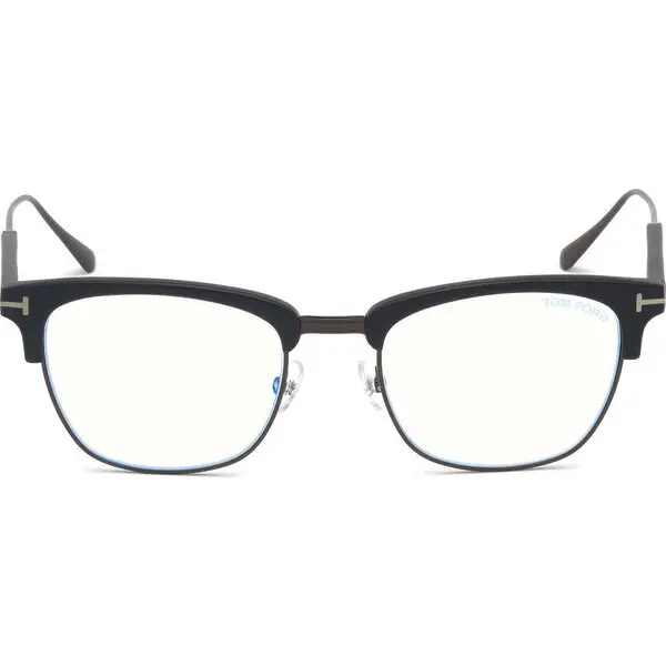 TOM FORD 52mm Blue Light Blocking Optical Eyeglasses - Black Ruthenium / Blue Block