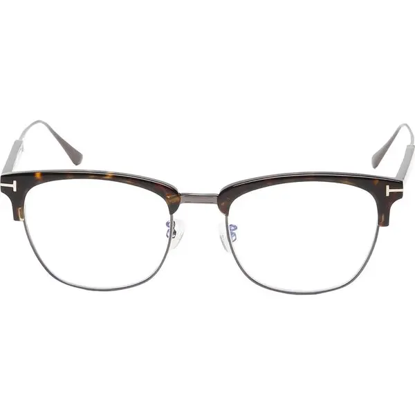 TOM FORD 52mm Blue Light Blocking Optical Eyeglasses - Havana Ruthenium/blue Block