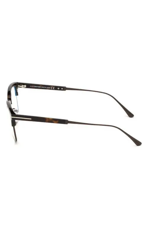 TOM FORD 52mm Blue Light Blocking Optical Eyeglasses - Havana Ruthenium/blue Block