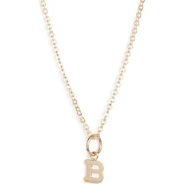 NASHELLE Initial Pendant Necklace - Gold Fill - B