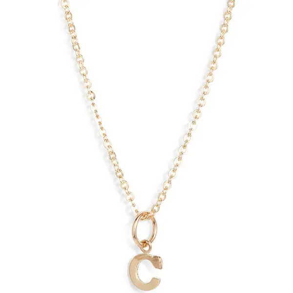 NASHELLE Initial Pendant Necklace - Gold Fill - C