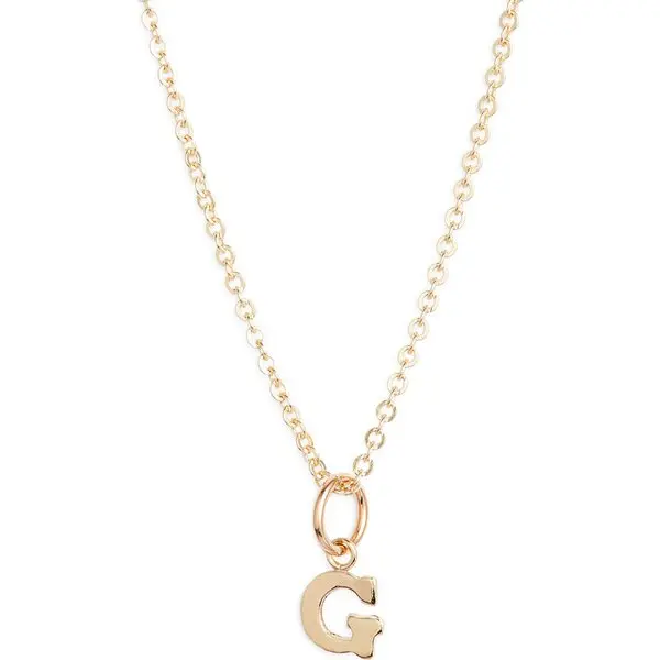 NASHELLE Initial Pendant Necklace - Gold Fill - G