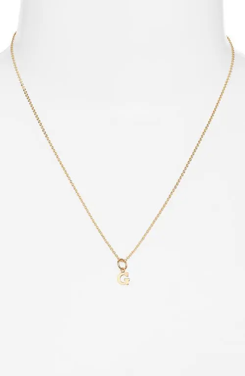 NASHELLE Initial Pendant Necklace - Gold Fill - G