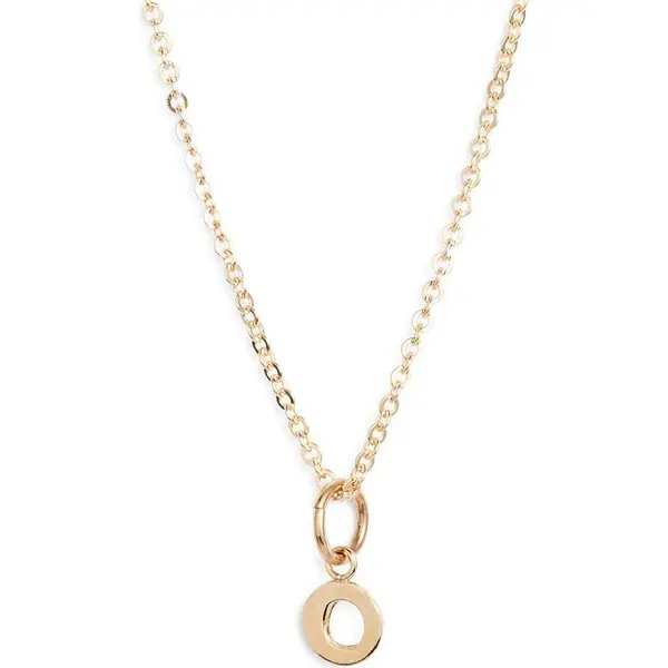 NASHELLE Initial Pendant Necklace - Gold Fill - O
