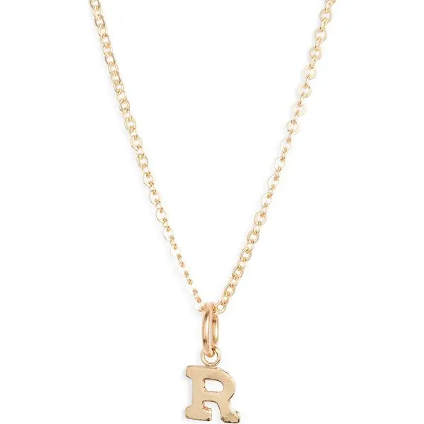 NASHELLE Initial Pendant Necklace - Gold Fill - R