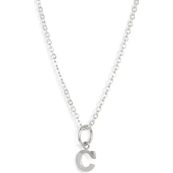 NASHELLE Initial Pendant Necklace - Sterling Silver - C