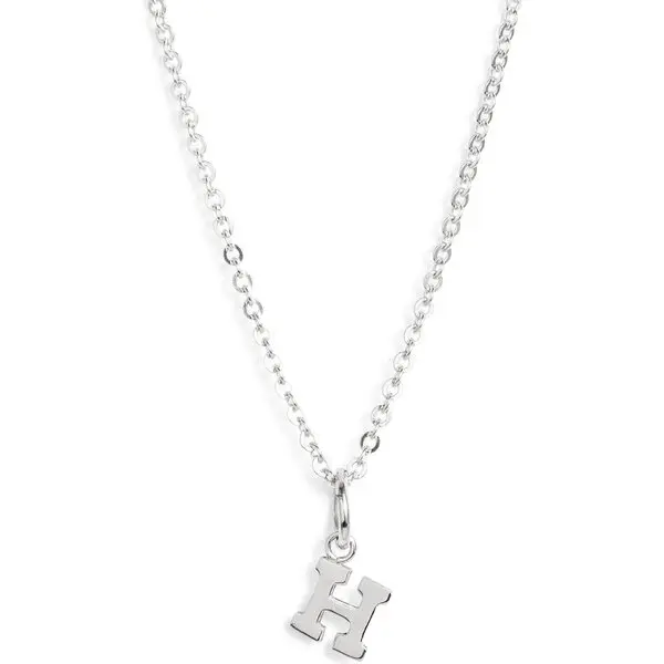 NASHELLE Initial Pendant Necklace - Sterling Silver - H