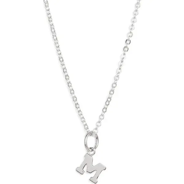 NASHELLE Initial Pendant Necklace - Sterling Silver - M
