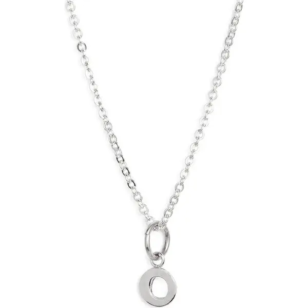 NASHELLE Initial Pendant Necklace - Sterling Silver - O