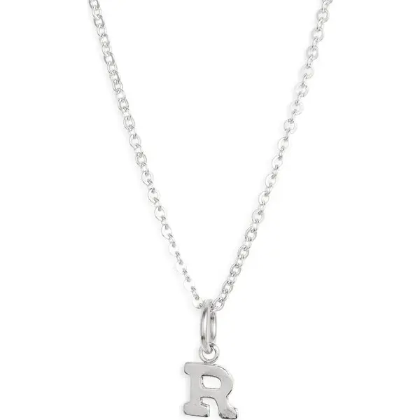 NASHELLE Initial Pendant Necklace - Sterling Silver - R