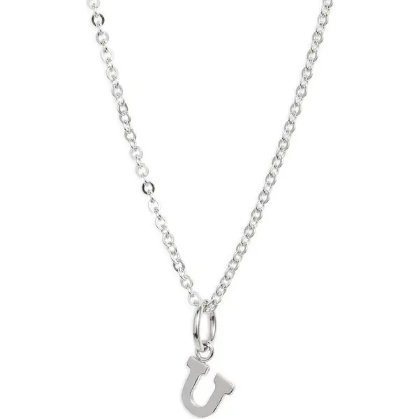 NASHELLE Initial Pendant Necklace - Sterling Silver - U