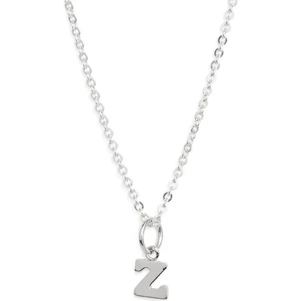NASHELLE Initial Pendant Necklace - Sterling Silver - Z
