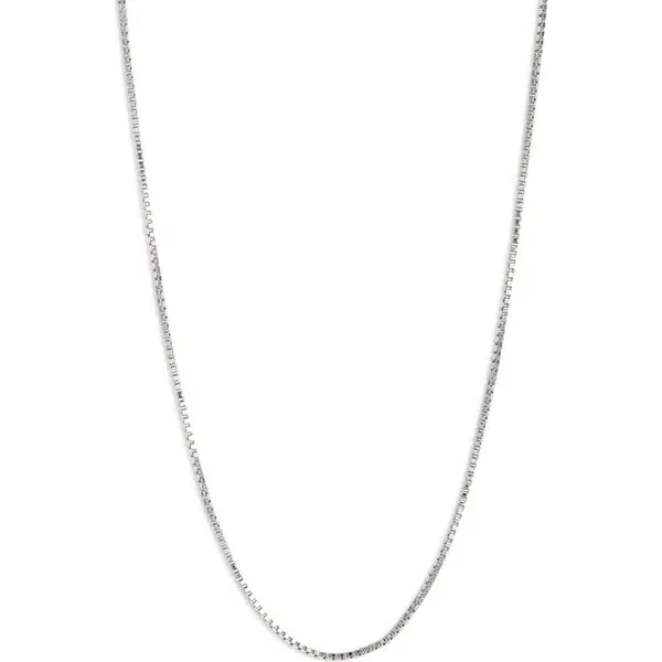 NASHELLE Box Chain Necklace - Sterling Silver