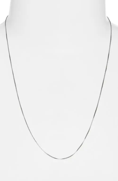 NASHELLE Box Chain Necklace - Sterling Silver