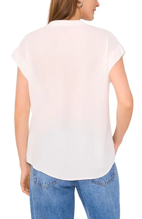 Vince Camuto Trapunto Collar Top - New Ivory