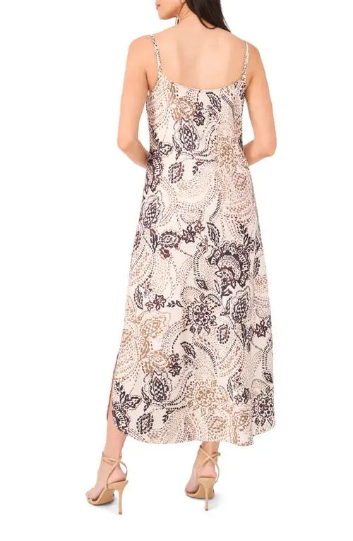 Vince Camuto Cowl Neck Printed Slipdress