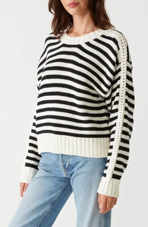 Michael Stars Merle Stripe Cotton Blend Sweater