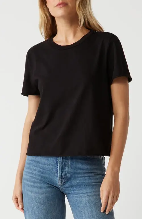 Michael Stars Jackie Raw Edge T-shirt - Black