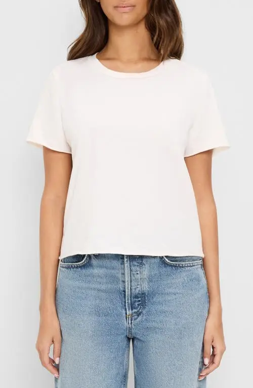 Michael Stars Jackie Raw Edge T-shirt - Chalk
