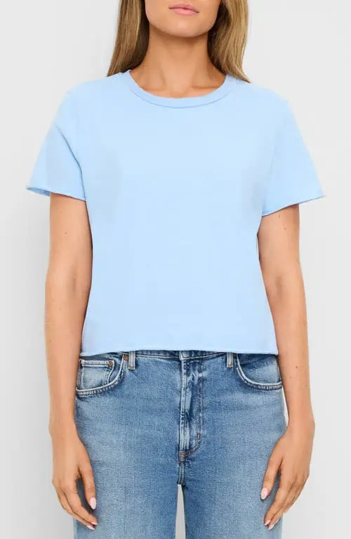 Michael Stars Jackie Raw Edge T-shirt - Sky
