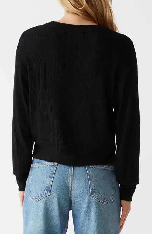 Michael Stars Ilsa Rib Knit Cardigan - Black