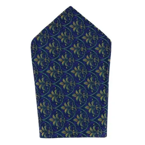 Trafalgar The French Quarter Fleur Dis Lis Silk Novelty Pocket Square - Purple/ Green/ And Yellow