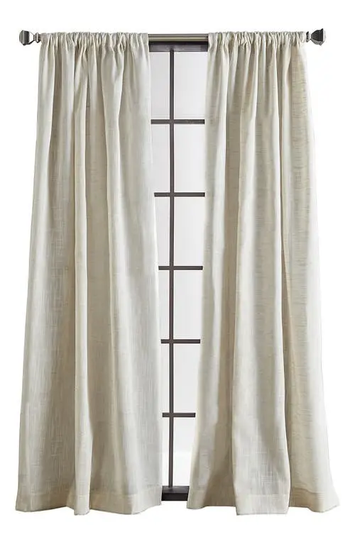 Dkny Set Of 2 Classic Poletop Blackout Curtains - Natural