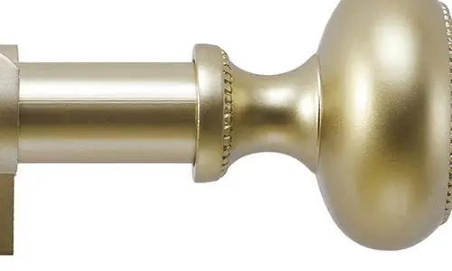 Dkny Barrett Adjustable Curtain Rod & Finial Set - Gold
