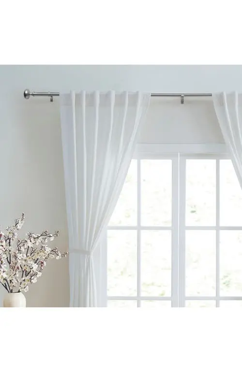 Dkny Barrett Adjustable Curtain Rod & Finial Set