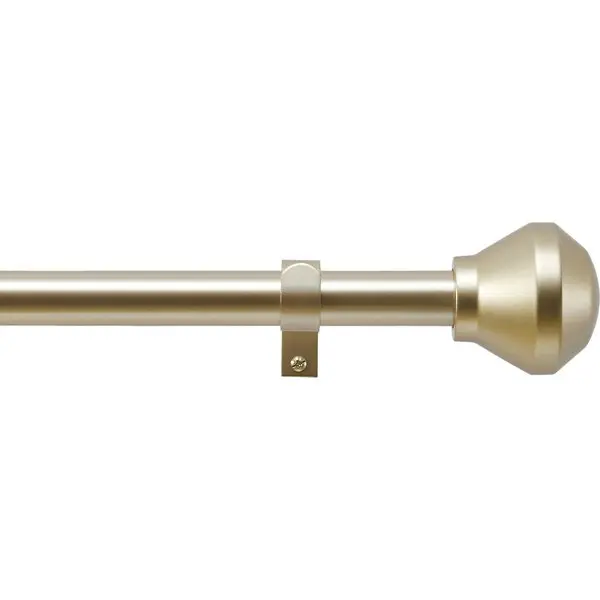 Dkny Conrad Adjustable Curtain Rod & Finial Set - Gold