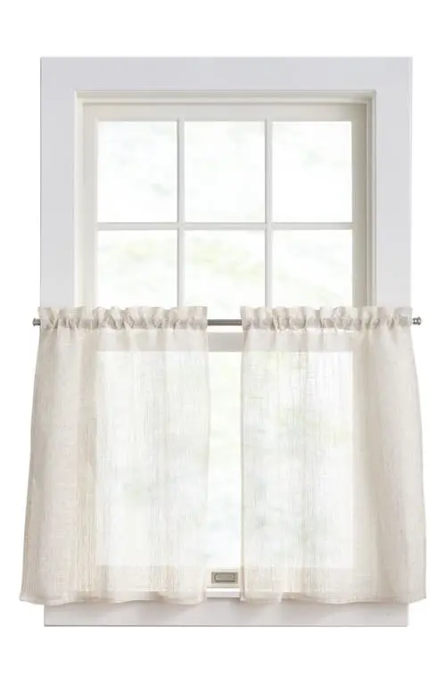 Dkny Set Of 2 Classic Sheer Tier Curtain Panels - Linen