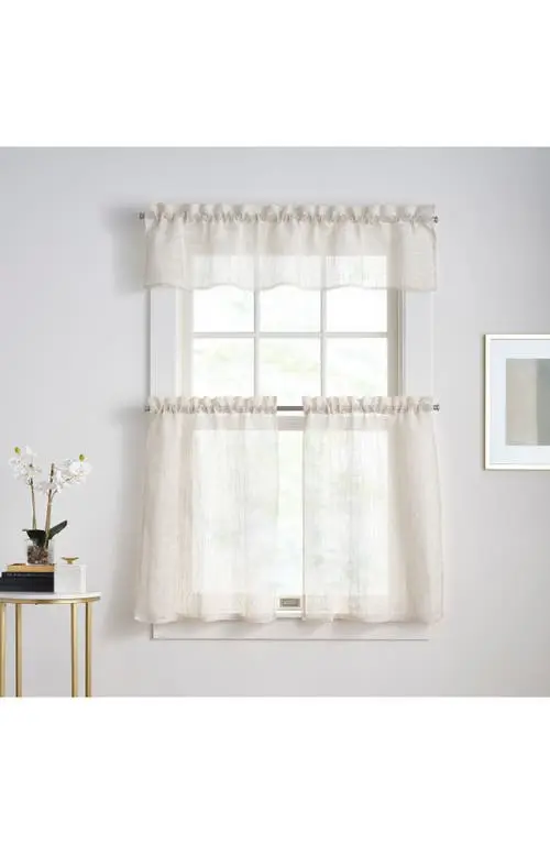 Dkny Set Of 2 Classic Sheer Tier Curtain Panels