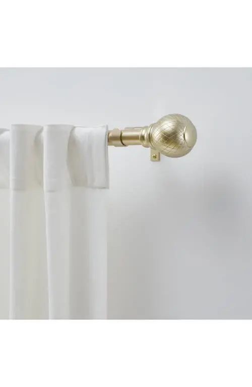 Dkny Griffin Adjustable Curtain Rod & Finial Set