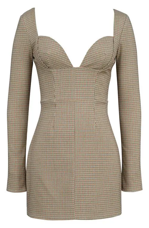 House Of Cb Structured Houndstooth Mini Dress