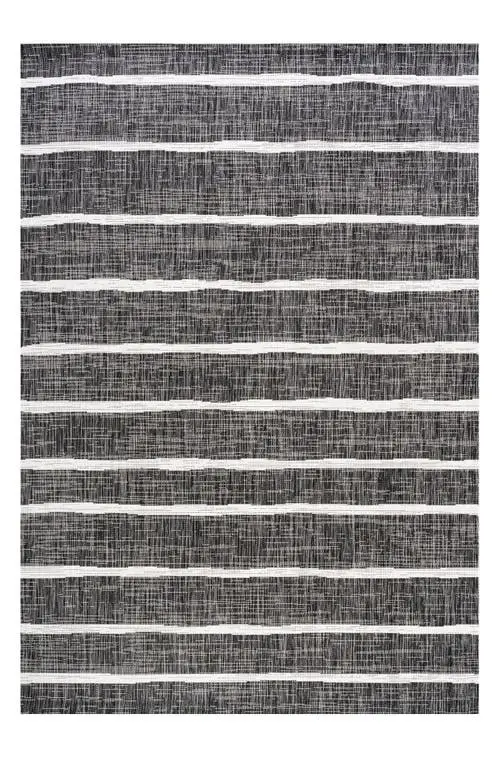 JONATHAN Y Colonia Berber Stripe Indoor/outdoor Area Rug - Black/ivory