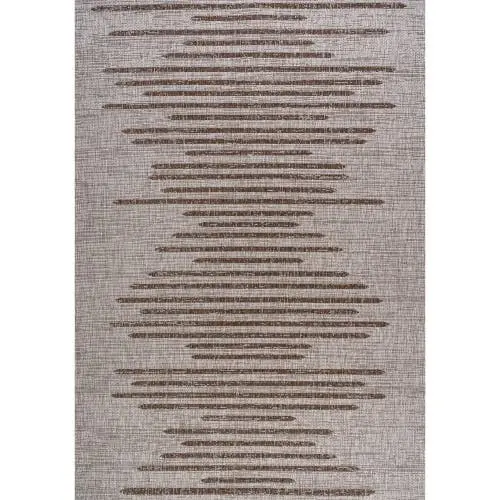 JONATHAN Y Zolak Berber Stripe Geometric Indoor/outdoor Area Rug - Beige/brown