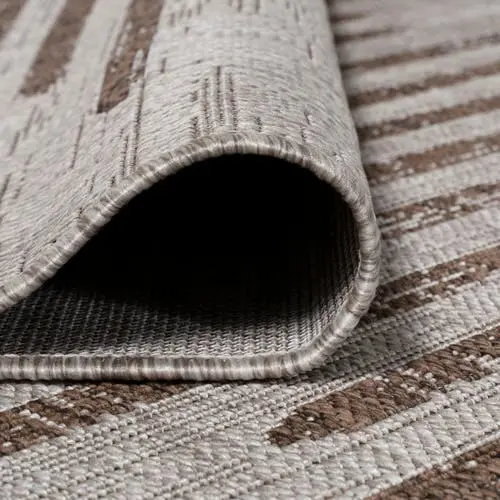 JONATHAN Y Zolak Berber Stripe Geometric Indoor/outdoor Area Rug - Beige/brown