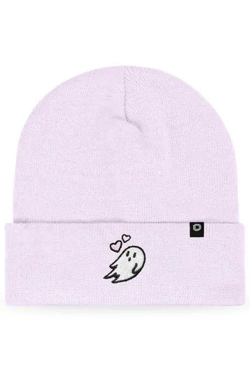DALIX Heartly Ghost Beanie Cap - Lavender