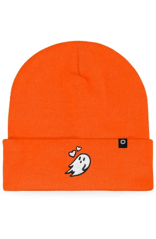 DALIX Heartly Ghost Beanie - Neon Orange