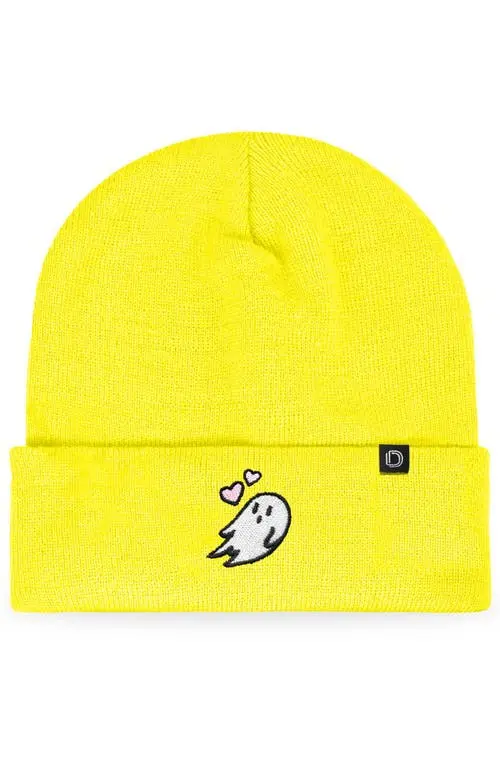 DALIX Heartly Ghost Beanie - Neon Yellow