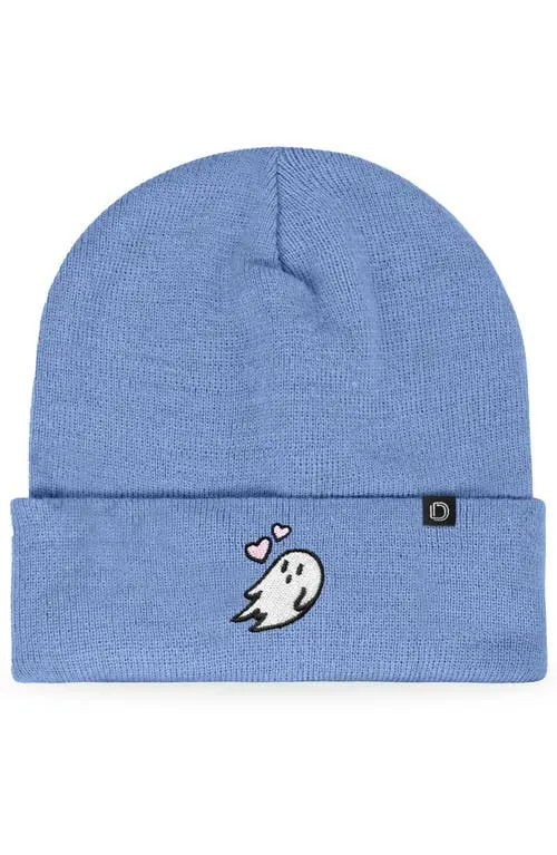DALIX Heartly Ghost Beanie Cap - Periwinkle