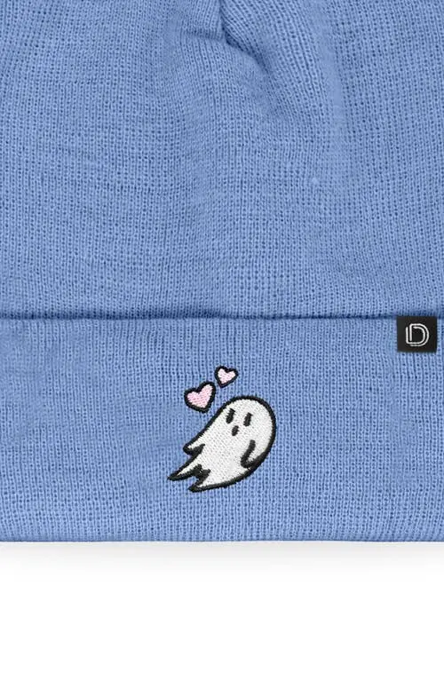 DALIX Heartly Ghost Beanie Cap - Periwinkle