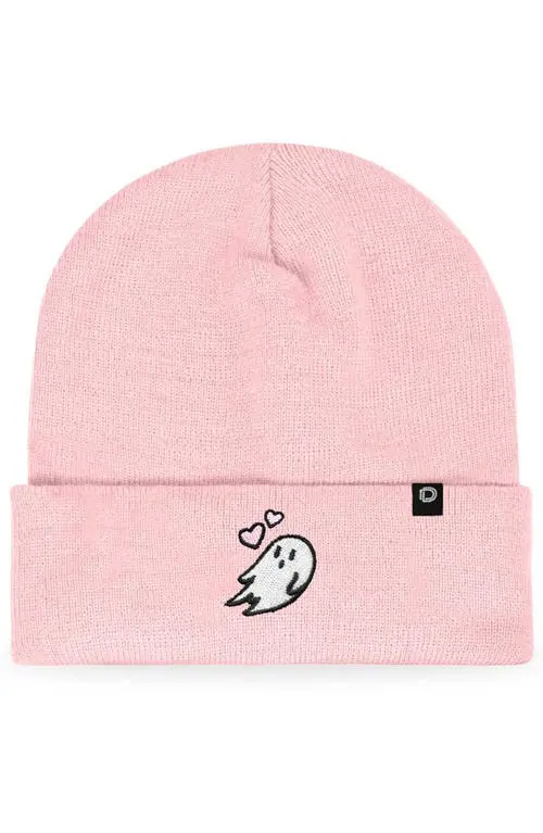 DALIX Heartly Ghost Beanie Cap - Pink