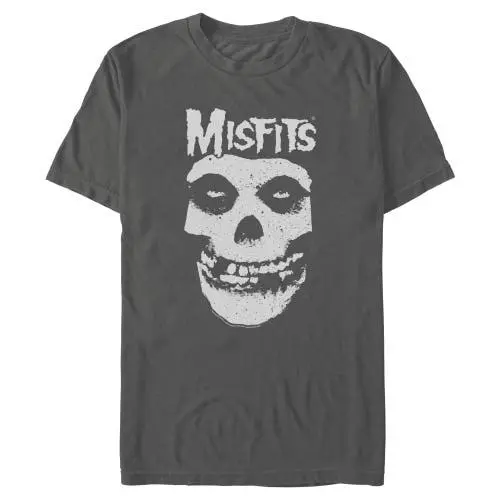 MISFITS Classic Fiend Skull Logo Distressed Graphic T-shirt