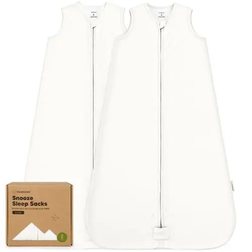 KEABABIES 2-pack Snooze Sleep Sacks - Soft White