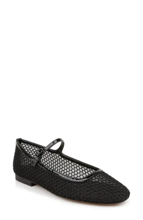 L'Agence Grainne Mary Jane Flat - Black Mesh