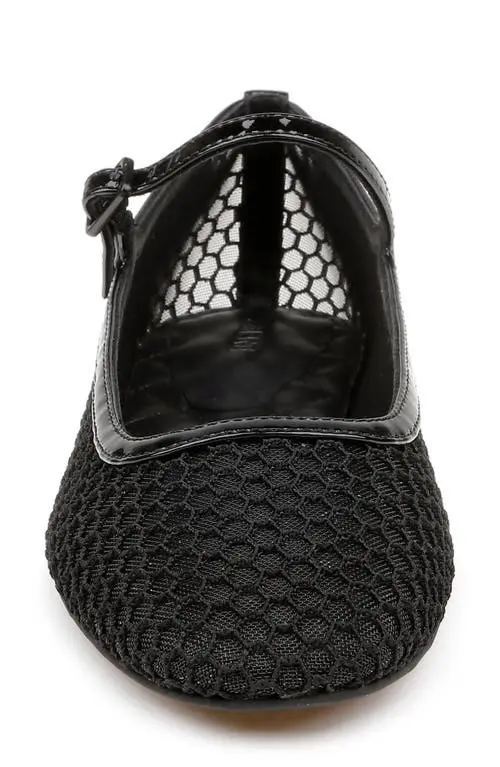 L'Agence Grainne Mary Jane Flat - Black Mesh